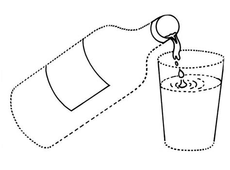 Botella Para Colorear Pintar E Imprimir