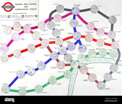 Map Of London Tube Stations Published In By Edward Stanford Ltd