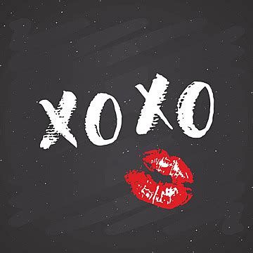 Romantic Xoxo Watercolor Phrase And Heart Sketch With Ink Lettering