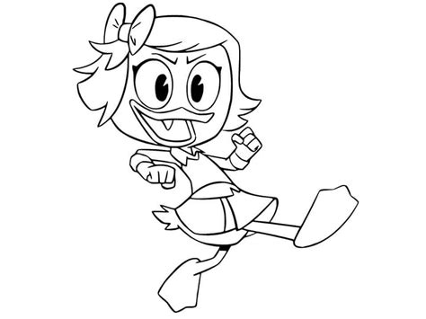Divertida Webby Vanderquack De Ducktales Para Colorear Imprimir E