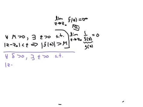 solved use the formal definition of limit to infinity of complex functions to prove that lim zâ