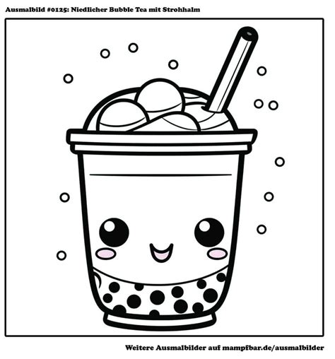 10 schöne Bubble Tea Ausmalbilder zum Ausdrucken mampfbar