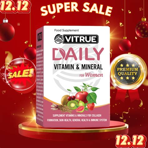 Vitrue Daily Vitamin Mineral For Women T Ng C Ng Mi N D Ch Gi M