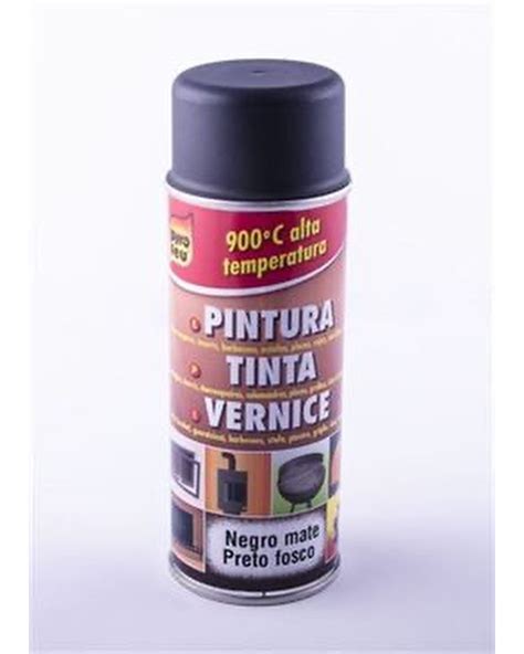PINTURA SPRAY NEGRO MATE 400ML ANTICALORICA ALTA TEMPERATURA 900º