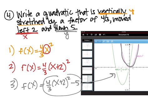 algtrig section 5 1 using transformations to graph quadratics math algebra 2 graphing