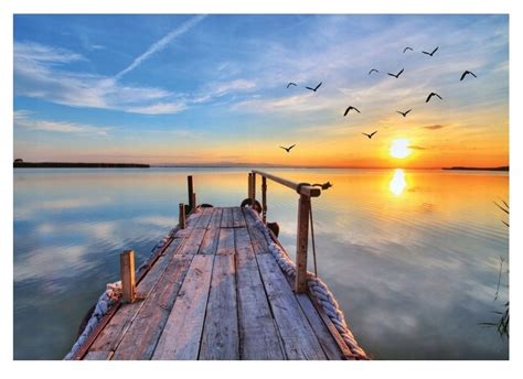 Fototapeta POMOST 3D Jezioro Natura Niebo 312x219 CA11619VEXXL Cena