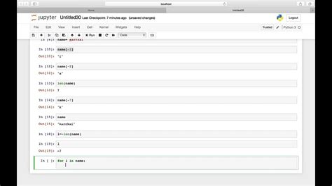 Python String Accessing Negative Indexing Youtube
