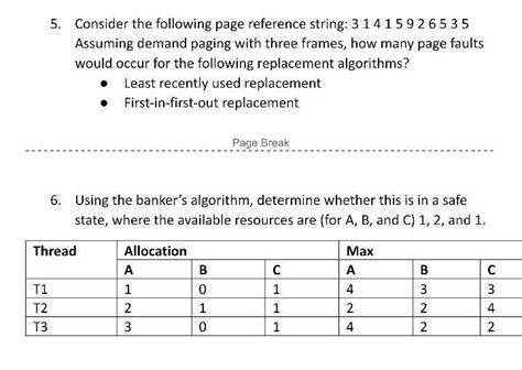 solved 5 consider the following page reference string 3