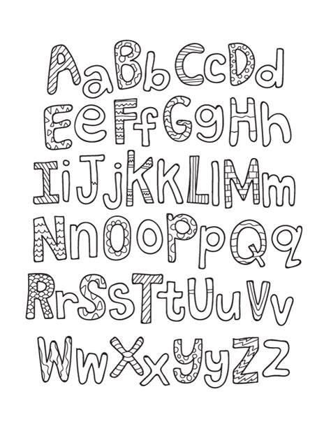 Printable Abc Coloring Page
