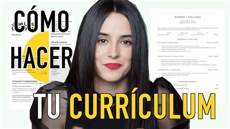 Cómo hacer un buen Curriculum Vitae en 5 minutos 2024 Plantillas