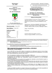 Conseil Municipal Compte rendu de la séance publique du 25 septembre