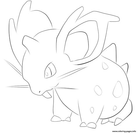 029 Nidoran Libro De Colorear Pokemon Libro De Colorear Coloringscc