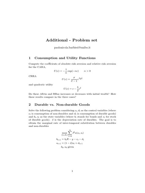 economics exercise with bellman equation pdf labour economics mathematical optimization