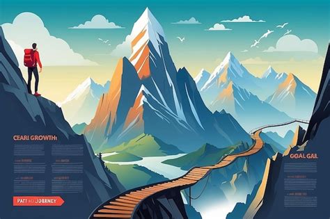 Premium Photo Mountain Journey Path Route Challenge Infographic