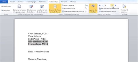 Publipostage Word 2010 Quoi Pourquoi Et Comment