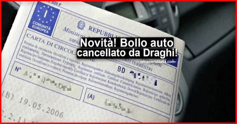 Cancellato Il Bollo Auto E La Rc Auto
