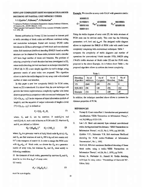 new low complexity soft maximum likelihood decoding of partial unit memory codes ieee