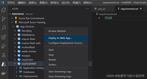 将 python flask web应用部署到azure 应用服务 python 发布到azure csdn博客