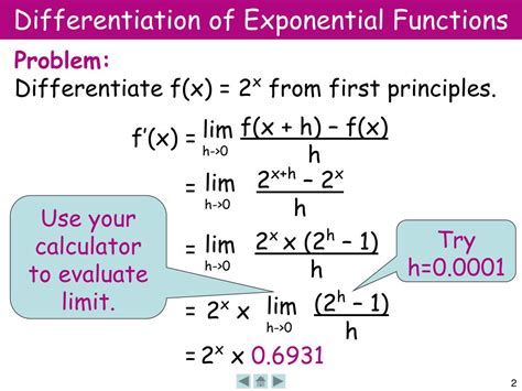ppt differentiation of exponential functions powerpoint presentation id 3553192