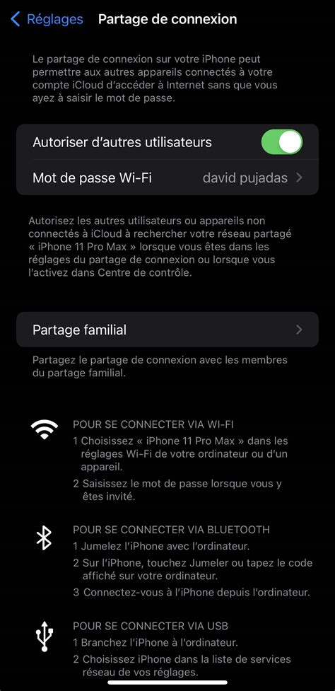 Comment Faire Un Partage De Connexion Depuis Son Iphone