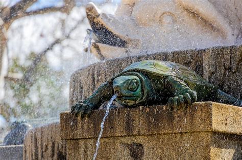 Premium Photo Fountain In Madrids Retiro Park On A Spring Day