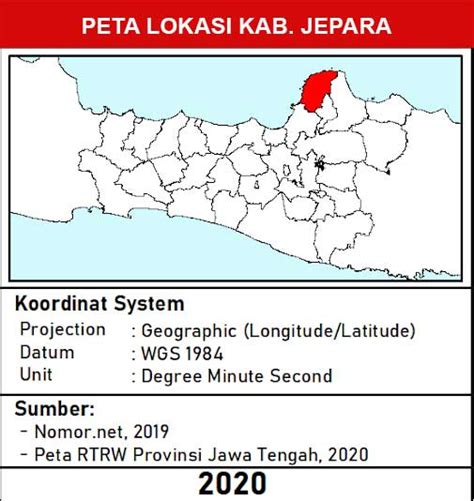 Peta Kabupaten Jepara Lengkap 16 Kecamatan Uspace Id