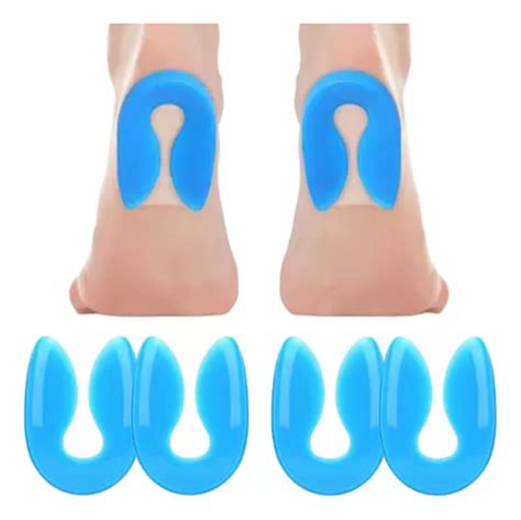 Par Talonera Forma U Plantillas Ortop Dicas Gel Calc Neo F Color Azul