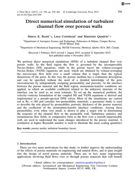 direct numerical simulation of turbulent pdf