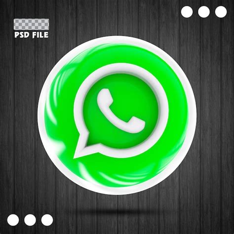 Icono Del Logotipo De Whatsapp Redes Sociales 3d En Estilo Moderno