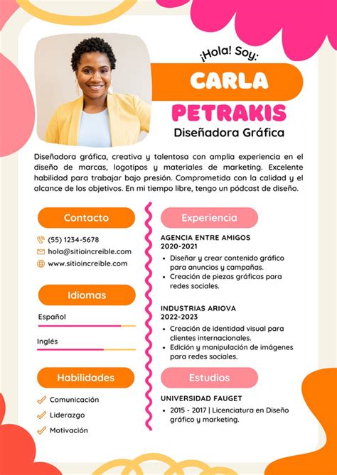 Plantillas de currículums creativos editables Canva