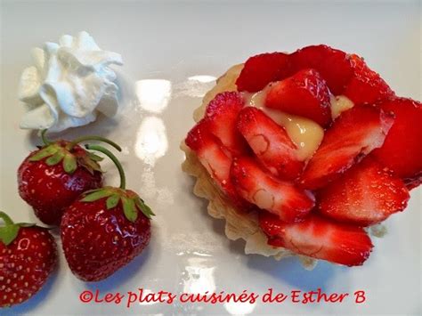Les plats cuisinés de Esther B Tartelettes aux fraises et crème pâtissière