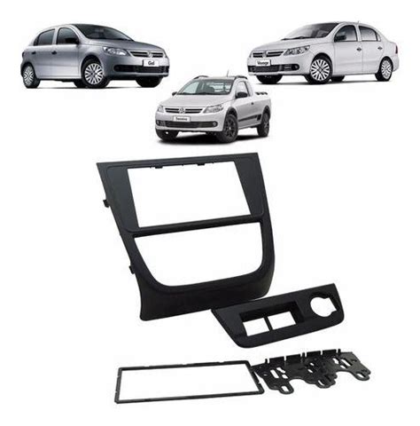 Moldura Painel Dvd Din Mp Central Multimidia Vw Saveiro Voyage Gol