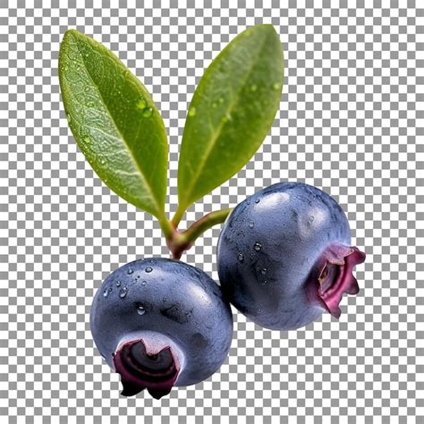 Premium PSD Fresh Pair Of Blueberry Isolated On Transparent Background