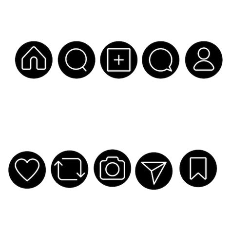 Premium Vector Instagram Icons Social Media Icon Black And White Save