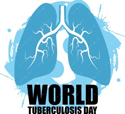 Letras Negras Del D A Mundial De La Tuberculosis Sobre Fondo De Mancha
