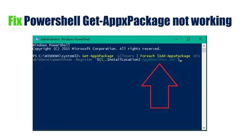 How To Fix Powershell Get AppxPackage Not Working YouTube