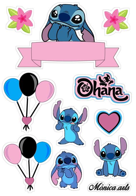 Topo De Bolo Festa Tema Lilo E Stitch 596