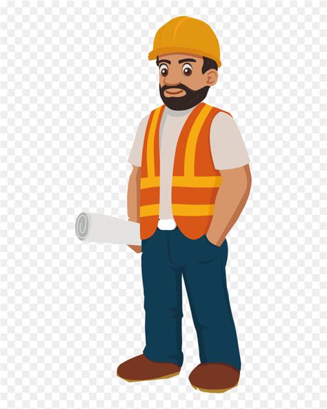 Construction Worker Clipart Cartoon Simple Construction Worker