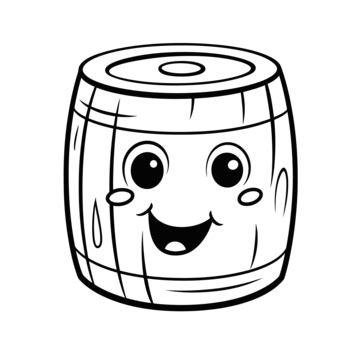 Desenho De Barril Para Colorir PNG Images Vetores E Arquivos PSD