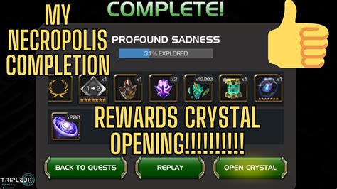 My Necropolis Completion Rewards Crystal Opening MCOC YouTube