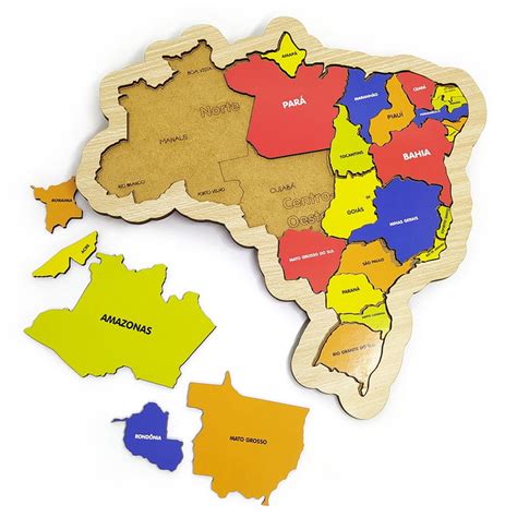 Quebra Cabe A Mapa Do Brasil Regi Es Estados E Capitais