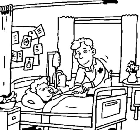 Dibujo de Niño hospitalizado para Colorear Dibujos net