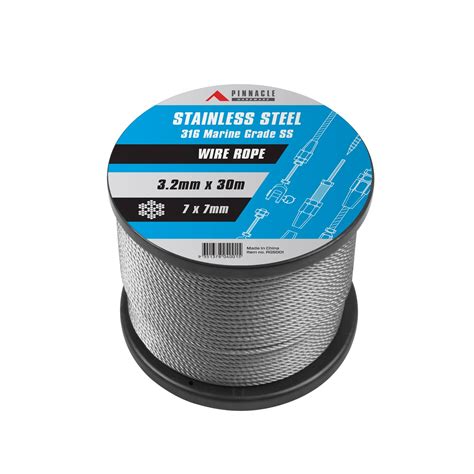 Wire Rope 3 2MM X 30M Stainless Steel Pinnacle Hardware
