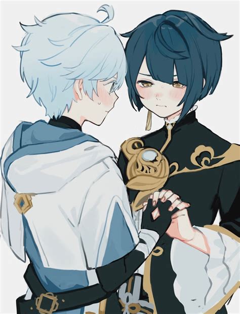 Chongyun And Xingqiu Genshin Impact Drawn By Hnnoo Danbooru