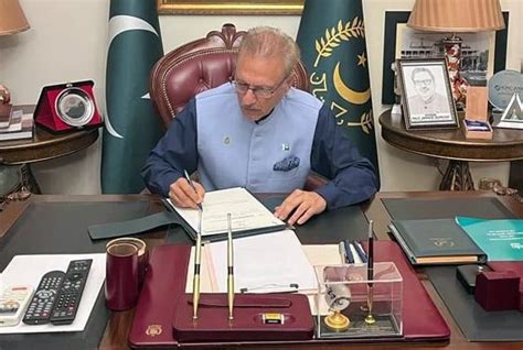 Bills Controversy Alvi Admitted Party Pressure Daily City News