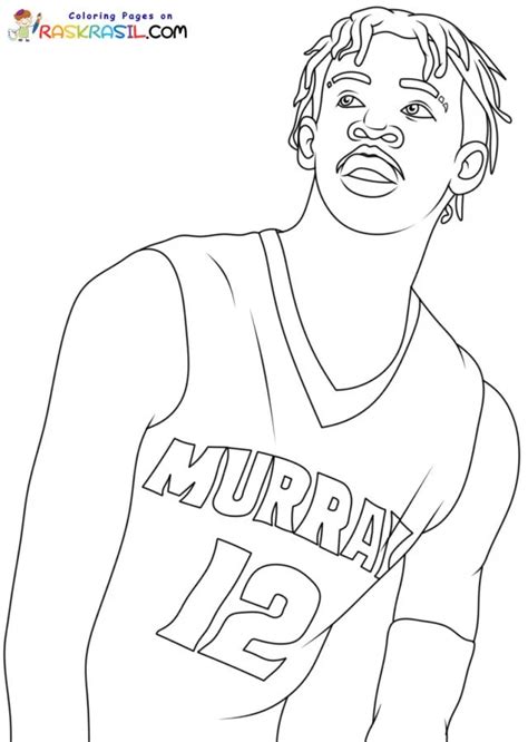 Desenhos de Ja Morant Para Colorir e Imprimir Pintar Grátis Online