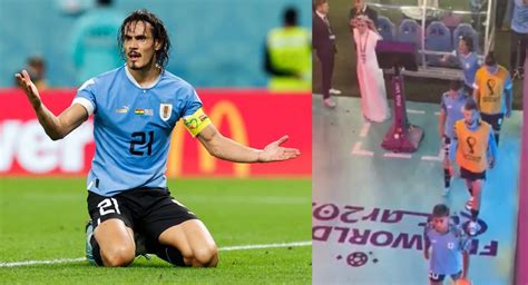 Mundial Qatar Edison Cavani Desat Su Furia Contra Un Monitor Del Var