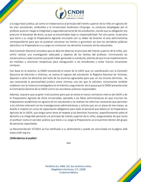 CNDH en México on Twitter CNDH dirige Recomendación a la