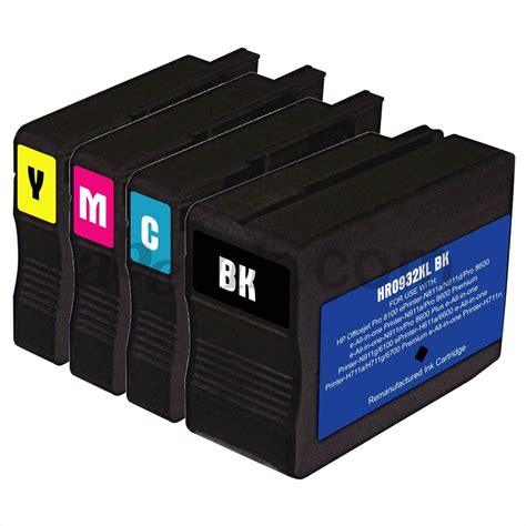 4 Pack HP 932XL HP 933XL CN053AN CN054AN CN055AN CN056AN