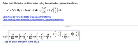 solved solve the initial value problem below using the